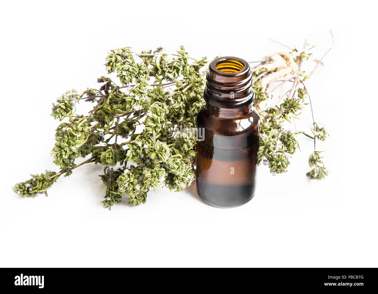 Thyme essential oils on Cut Out Stock Images & Pictures - Alamy