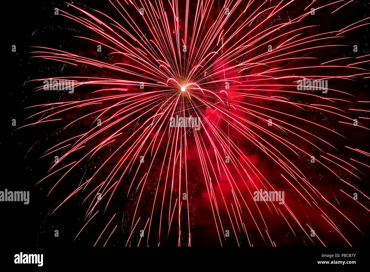 Firework explosion in a dark night Stock Photo - Alamy
