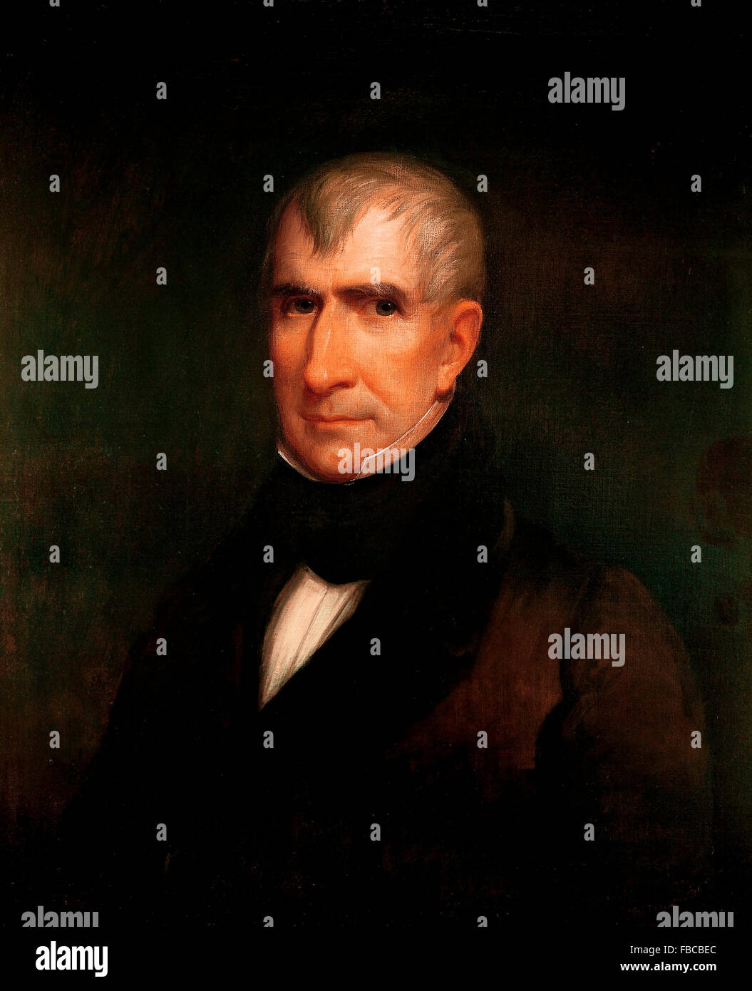 William Henry Harrison, portrait of the 9th US President by James ...
