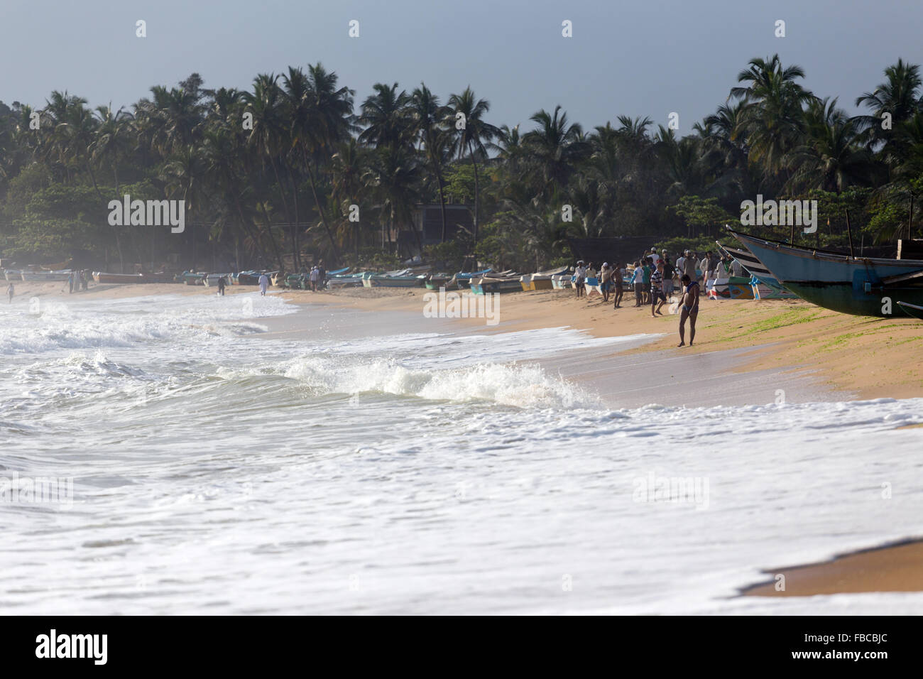 fishing boats on the Arugam bay, Ampara district, Eastern Provincie ...