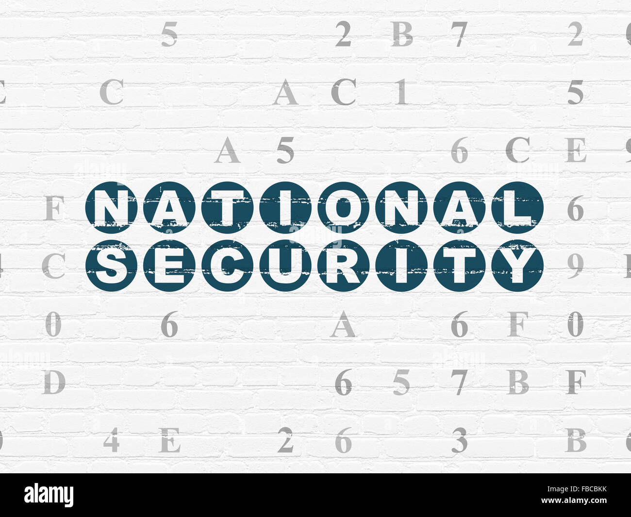 Safety concept: National Security on wall background Stock Photo - Alamy