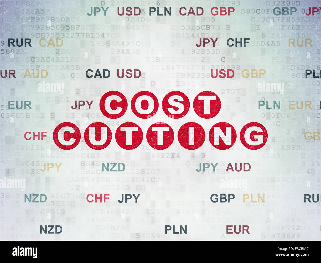 Business concept: Cost Cutting on Digital Paper background Stock Photo ...