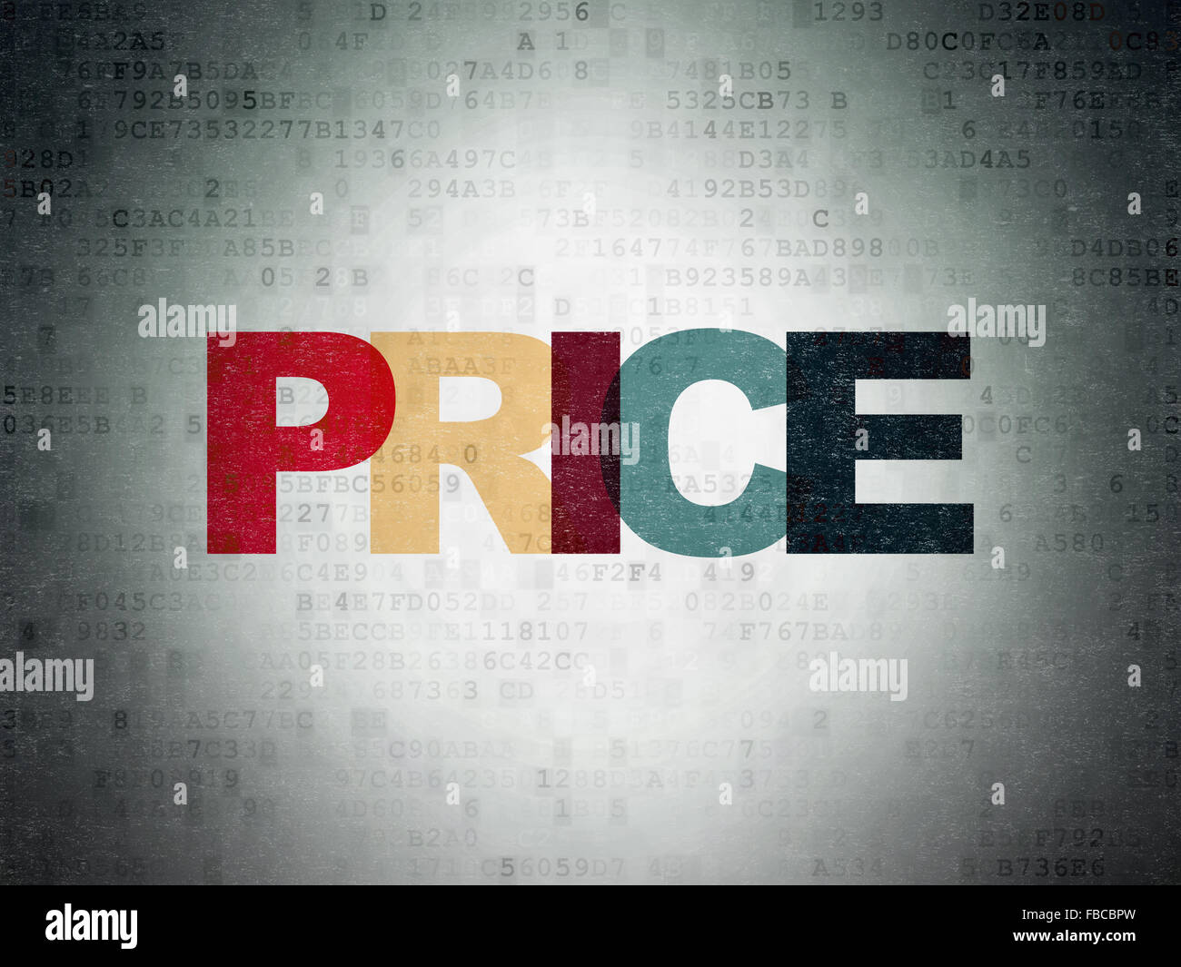 Advertising concept: Price on Digital Paper background Stock Photo - Alamy