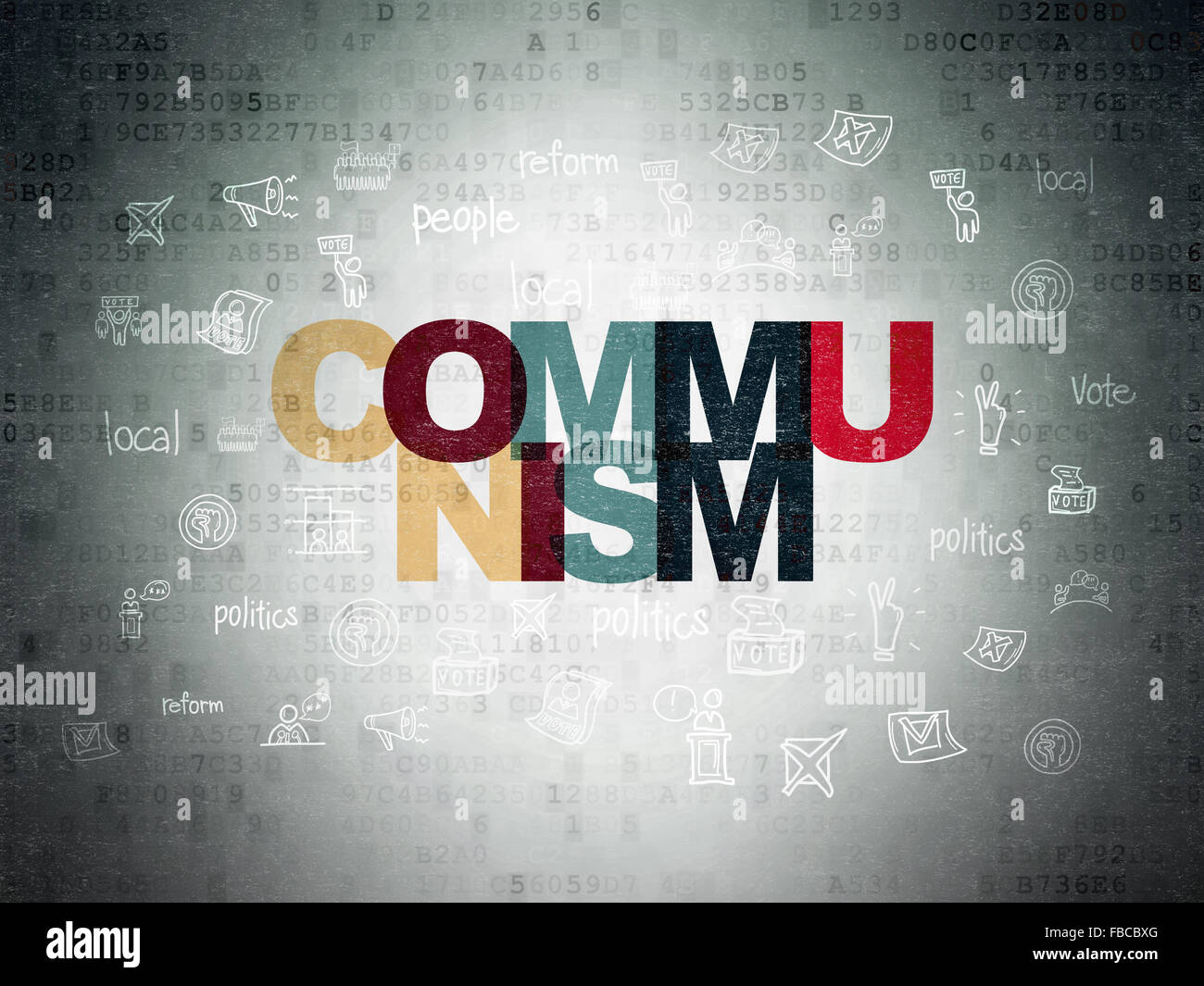 Political concept: Communism on Digital Paper background Stock Photo ...