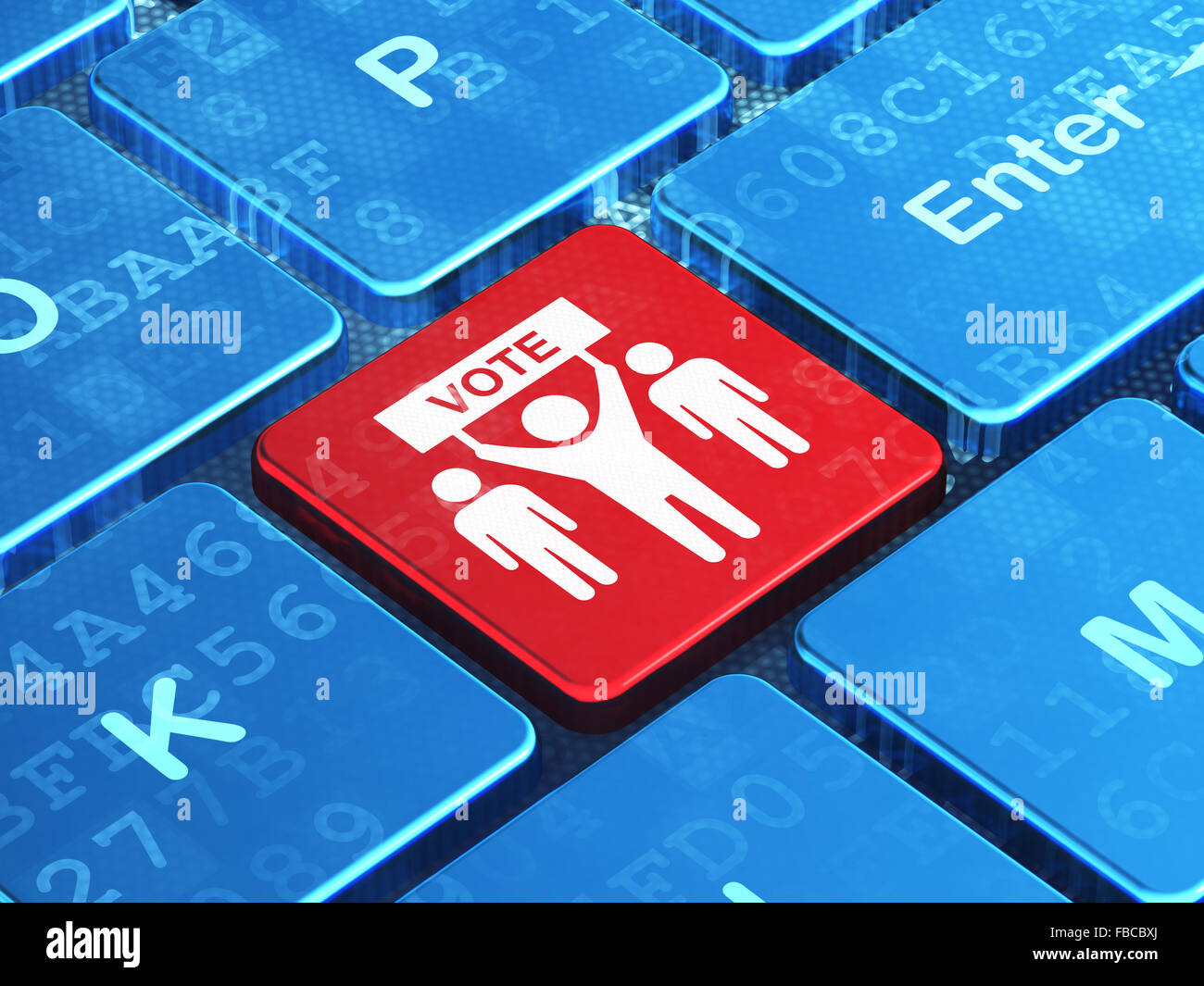 Politics concept: Election Campaign on computer keyboard background ...
