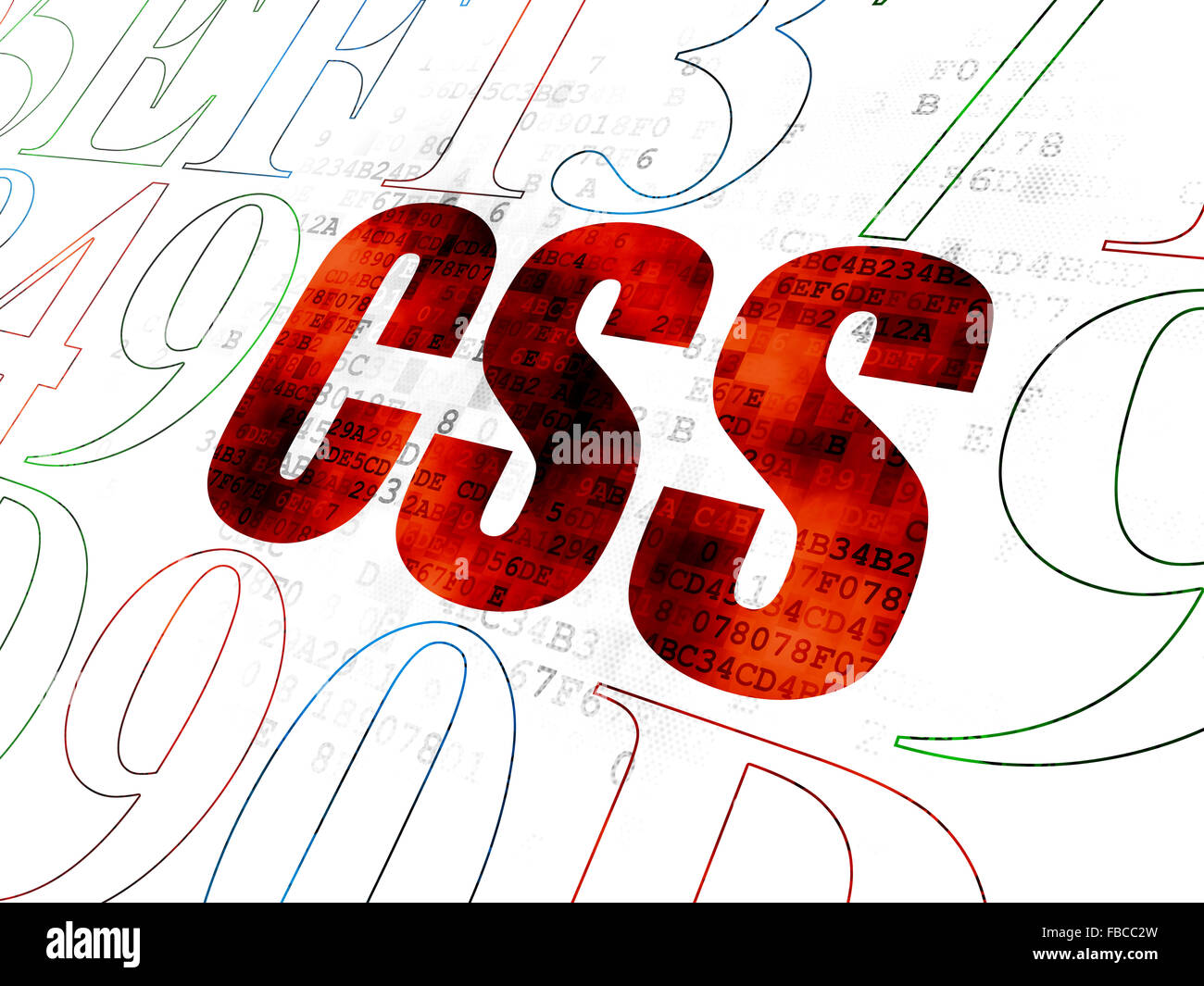 Software concept: Css on Digital background Stock Photo - Alamy