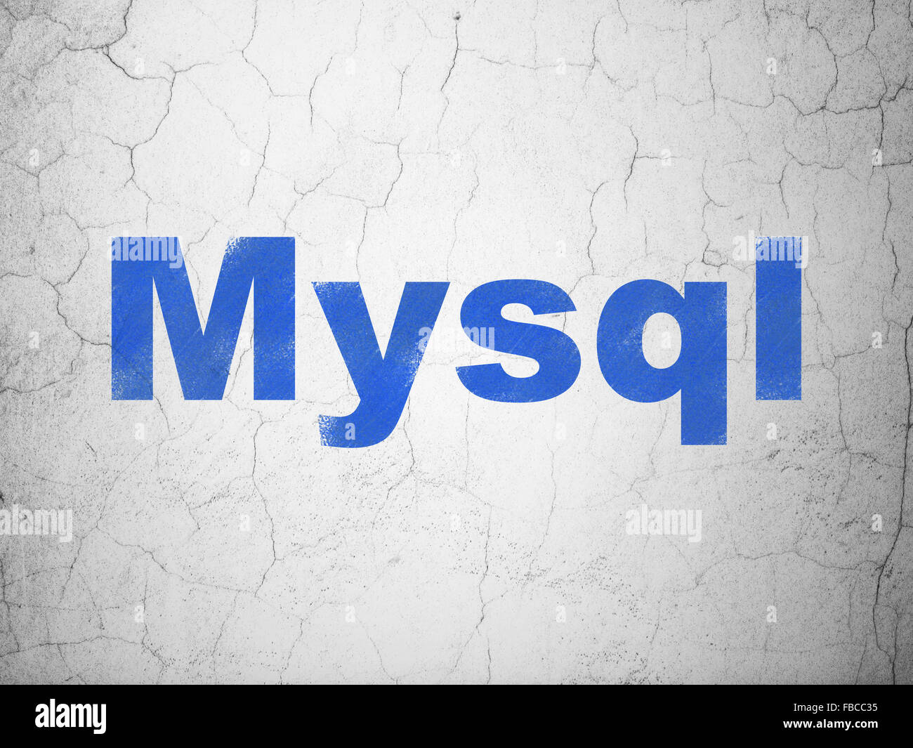 Software concept: MySQL on wall background Stock Photo - Alamy