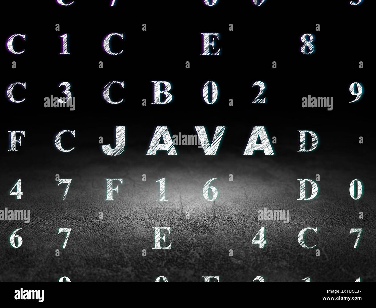 Software concept: Java in grunge dark room Stock Photo - Alamy