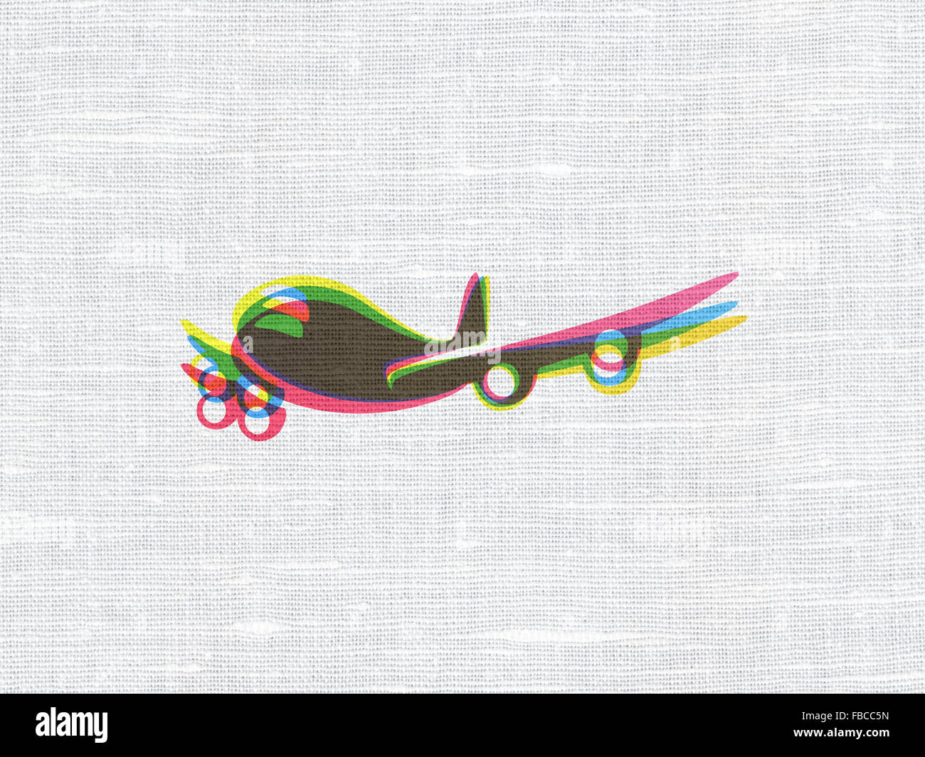 Travel concept: Airplane on fabric texture background Stock Photo - Alamy