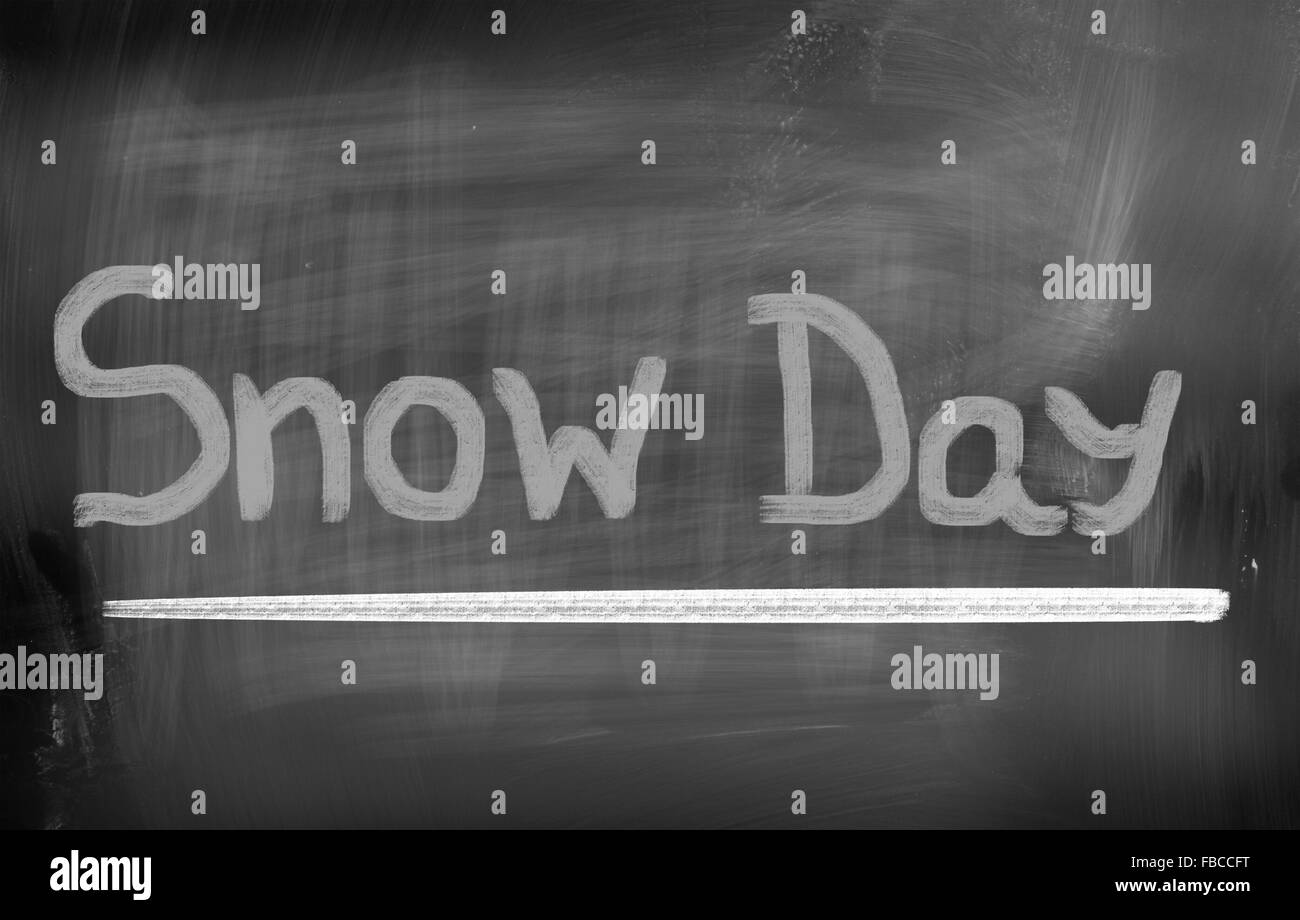 Snow day text Black and White Stock Photos & Images - Alamy