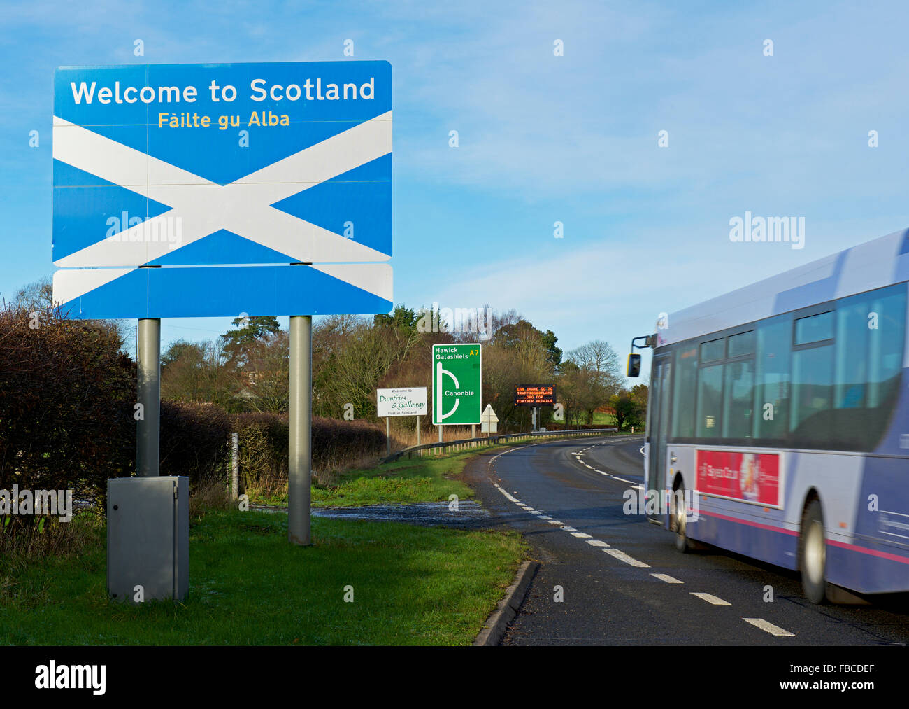Bus sign scotland hi-res stock photography and images - Alamy
