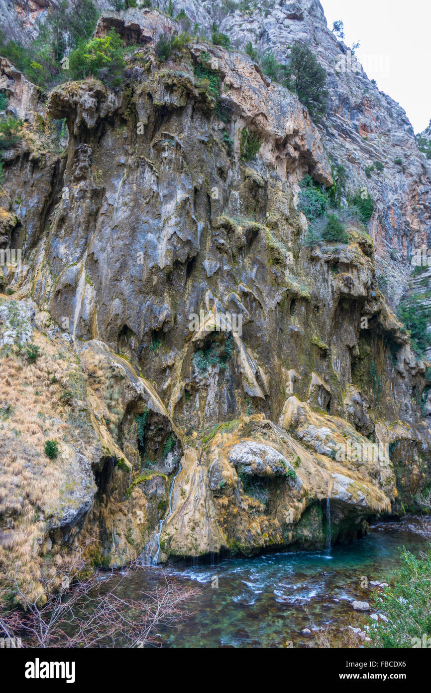L'Argenteria rock formation, Collegats gorge on the Noguera river ...