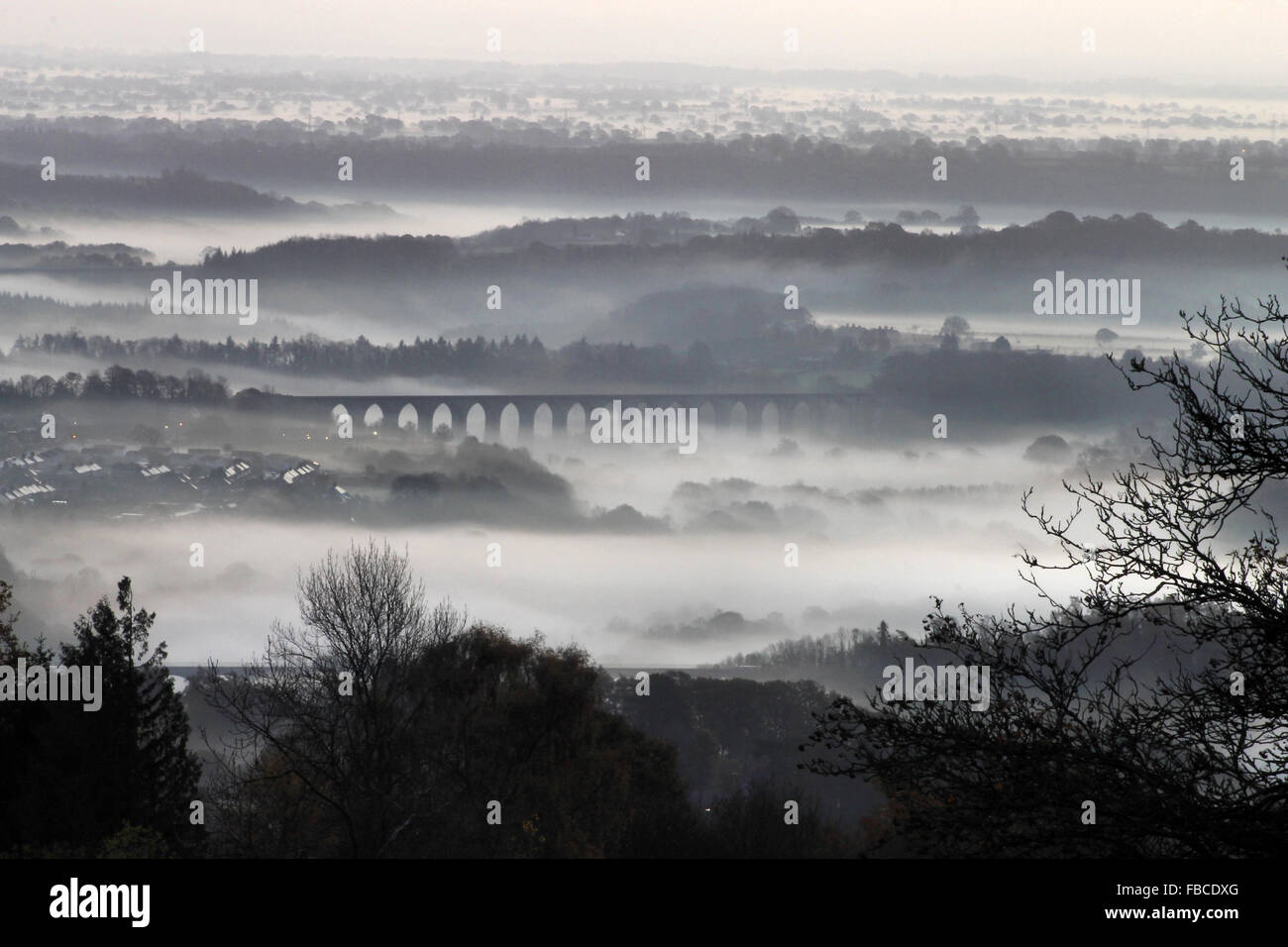 View from the panorama Llangollen looking towards the UNESCO heritage ...