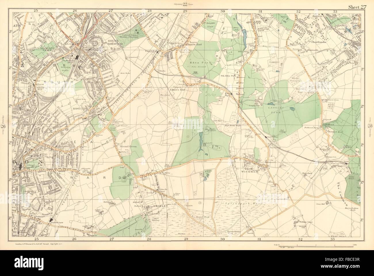 Map of beckenham hi-res stock photography and images - Alamy
