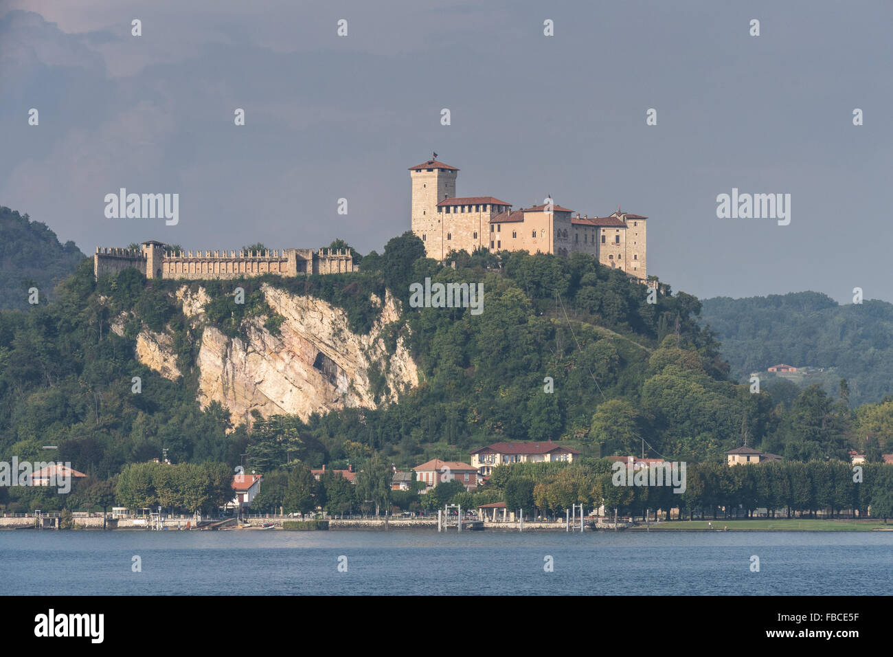 Rocca d'Angera Castle in Angera on Lake Maggiore Piedmont Italy Stock ...