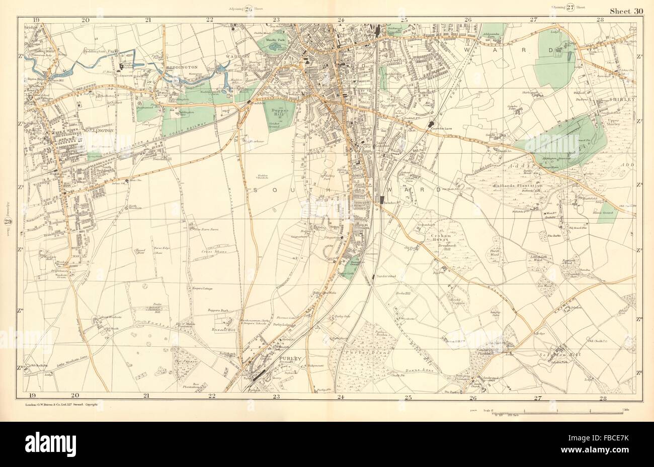 Croydon map hi-res stock photography and images - Alamy