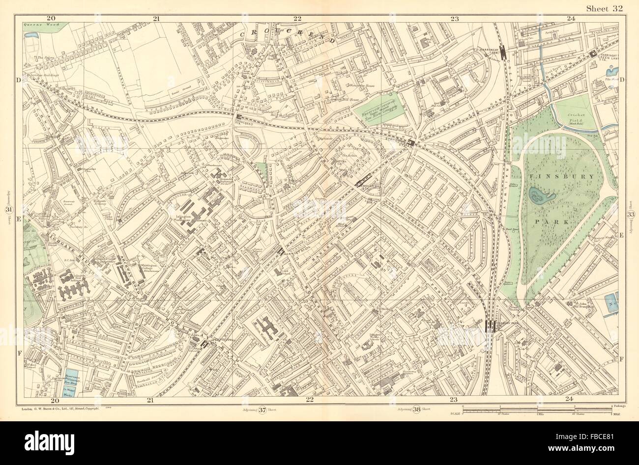 Map archway london 20th hi-res stock photography and images - Alamy