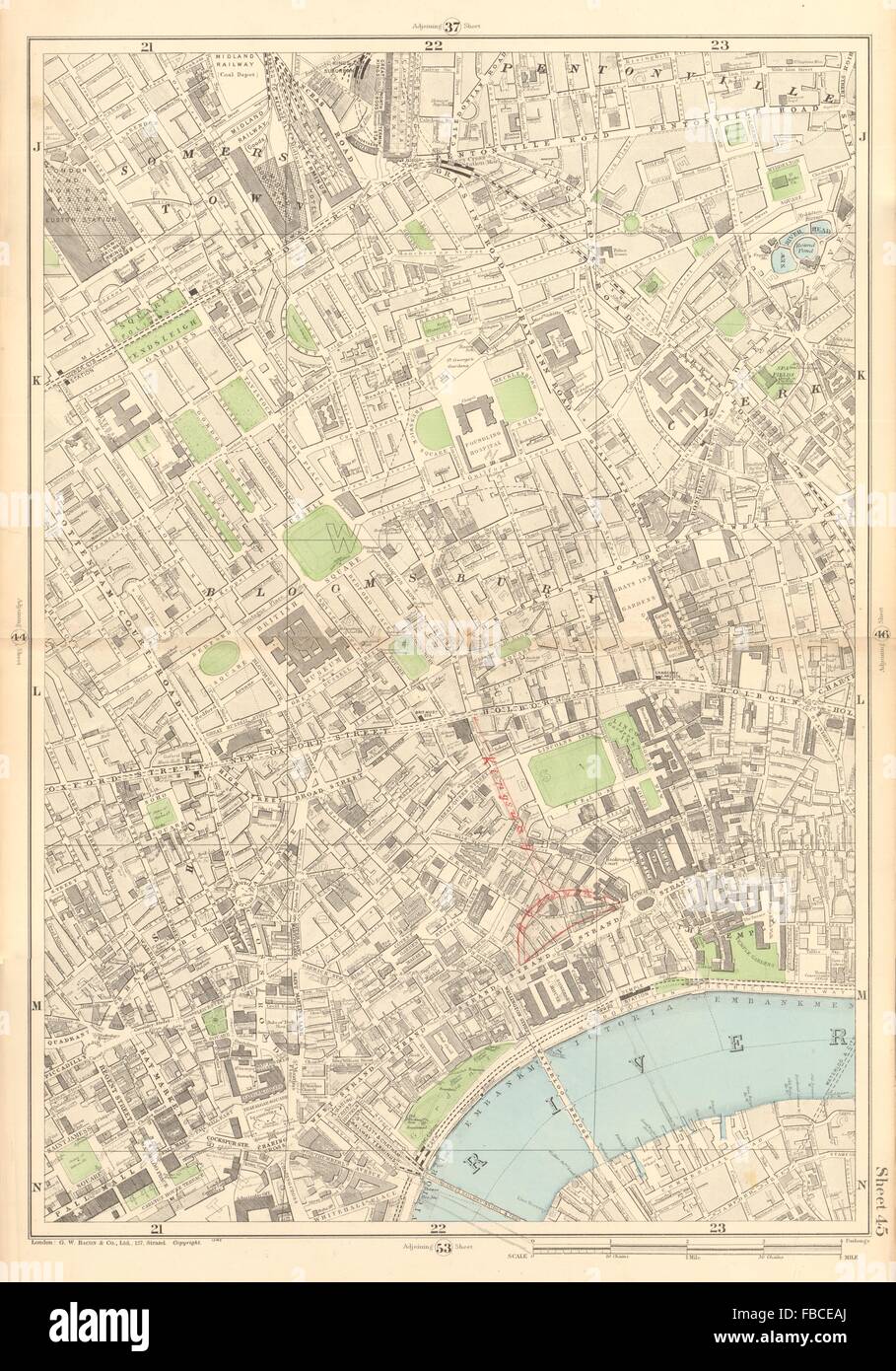 Charing cross map hi-res stock photography and images - Alamy