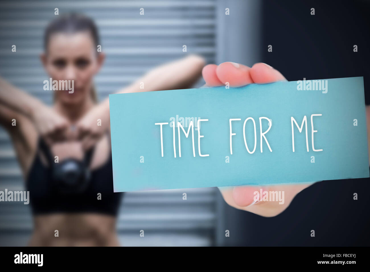 Time for me against people background Stock Photo - Alamy