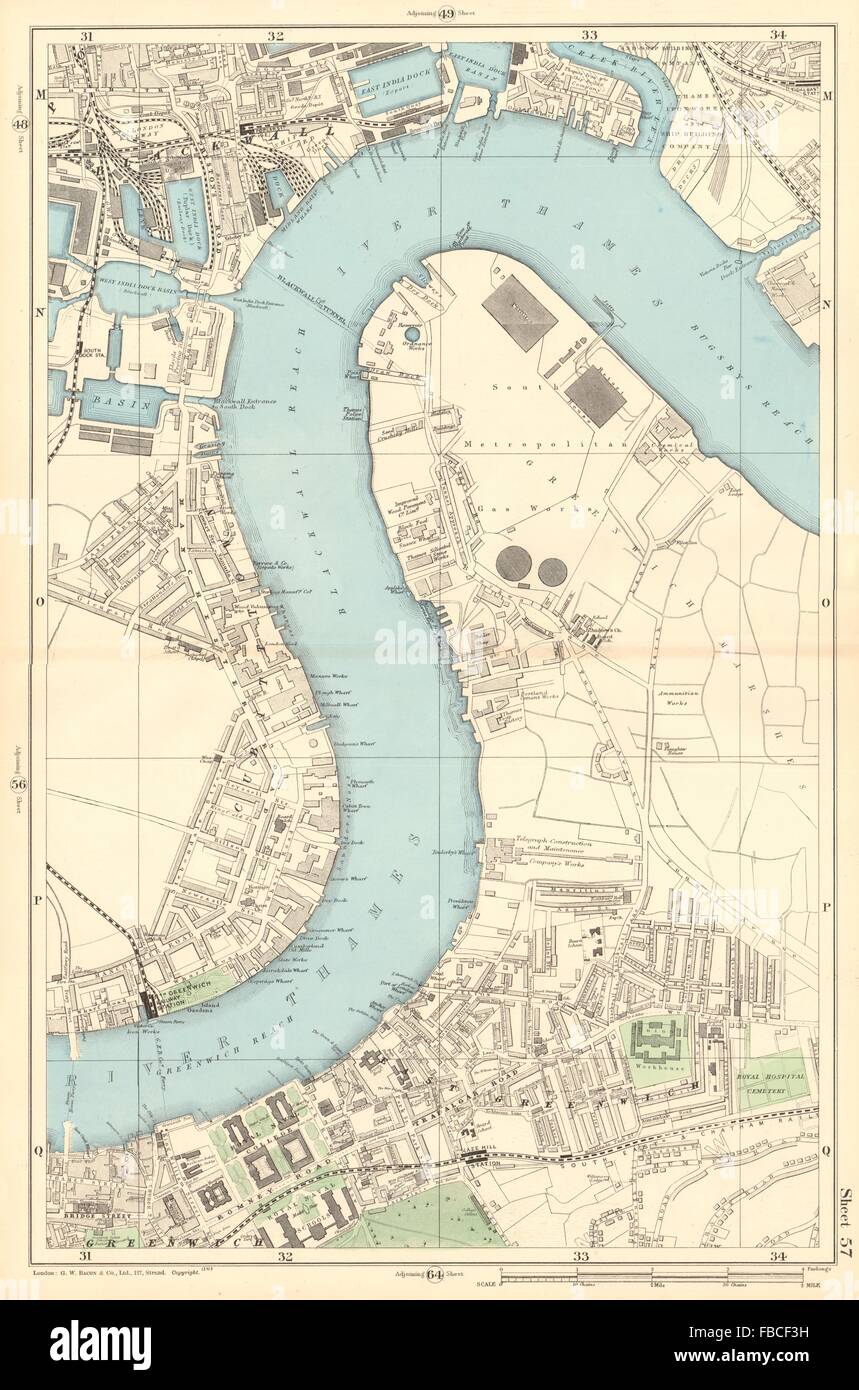 Map of greenwich hi-res stock photography and images - Alamy