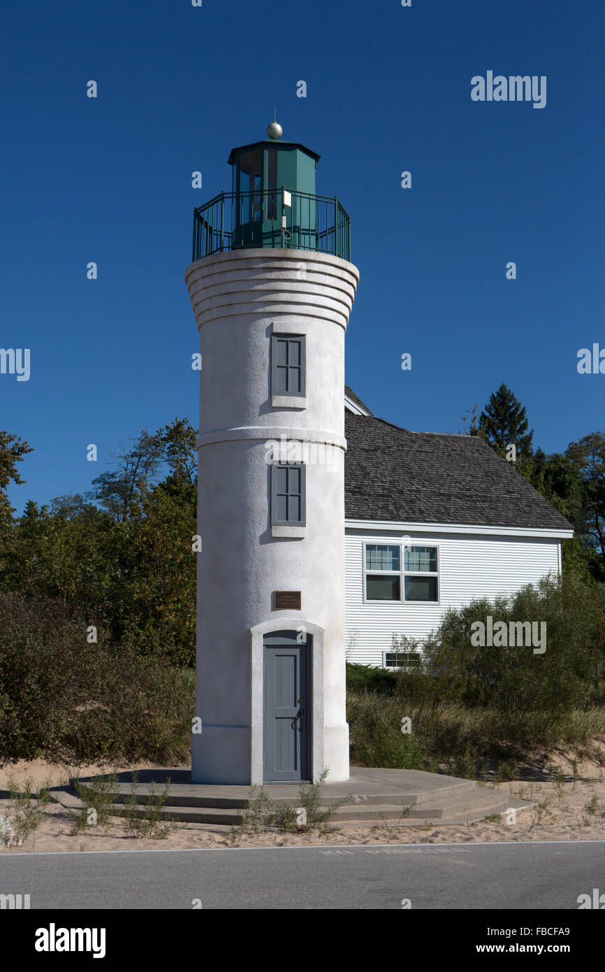 Robert H. Manning memorial lighthouse, Empire, Michigan Stock Photo - Alamy