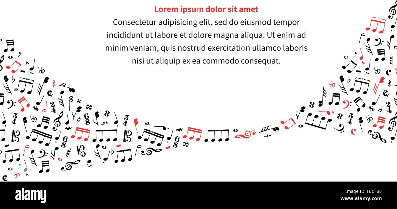 a4 size horizontal music background template Stock Vector Image & Art ...