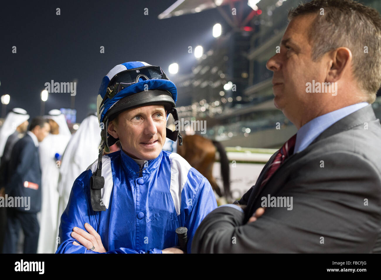 Dubai, UAE. 14th Jan, 2016. Richard Mullen rides Tiz Now Tiz Then to ...