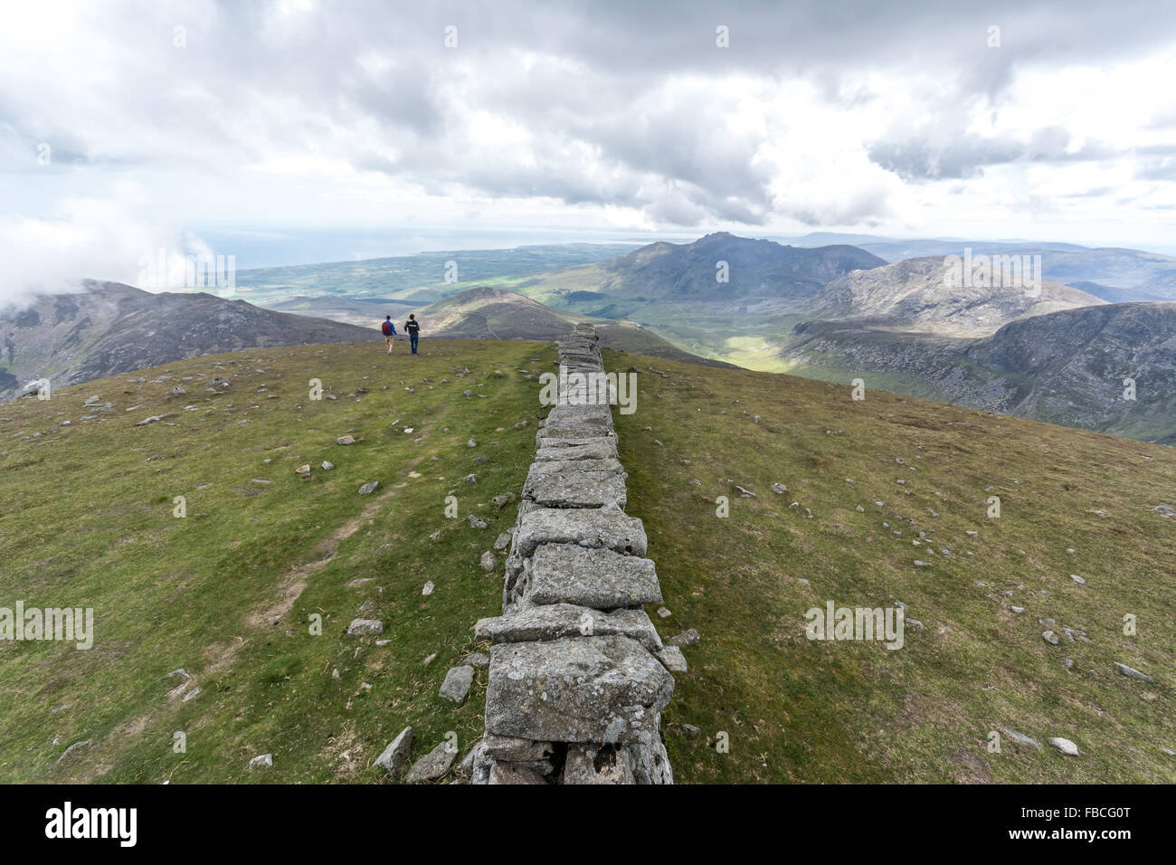 The wall that runs through the Mourne Mountains in County Down, Ireland ...
