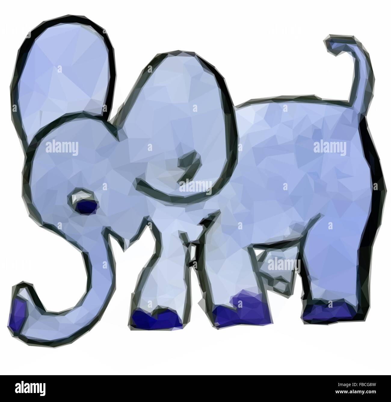 Elephant low poly design triangle hi-res stock photography and images ...