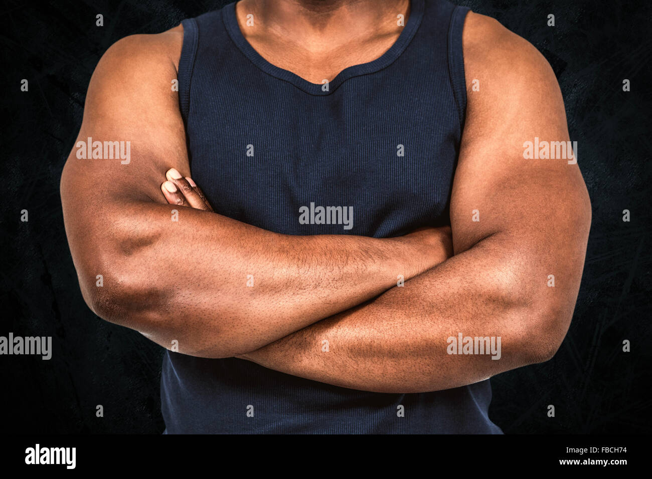 Muscular man crossed arms hi-res stock photography and images - Alamy