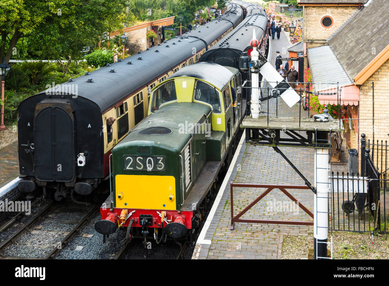 Class 17 Clayton diesel hydraulic loco heading a passenger train at ...