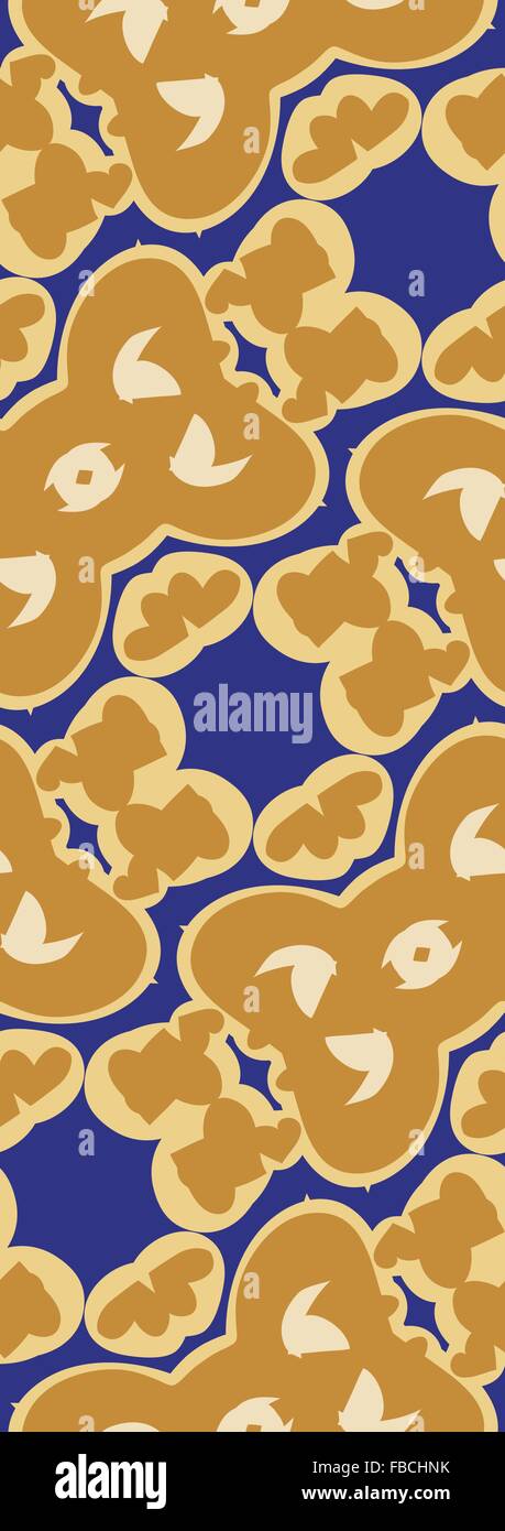 Random brown shapes in repeating blue background pattern Stock Vector ...