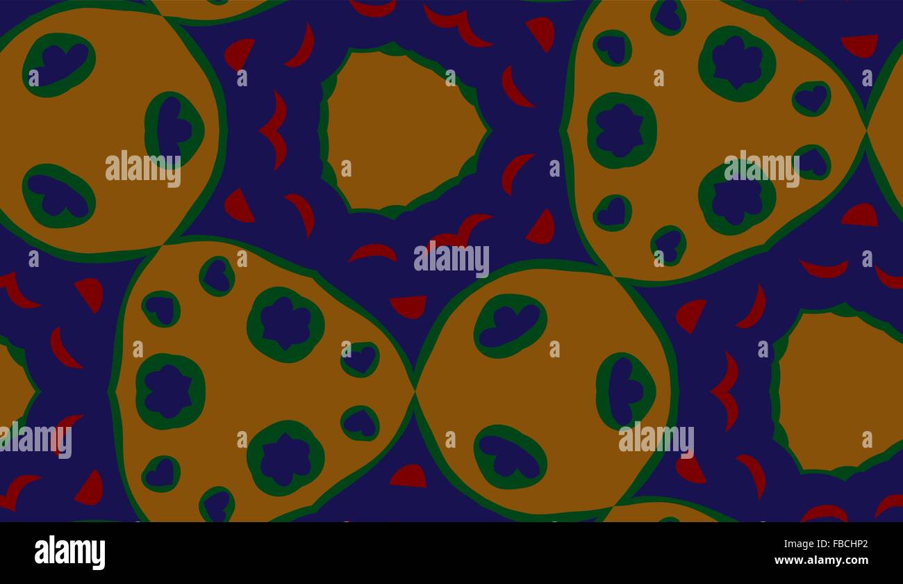 Repeating background of brown and red symmetrical odd shapes Stock ...