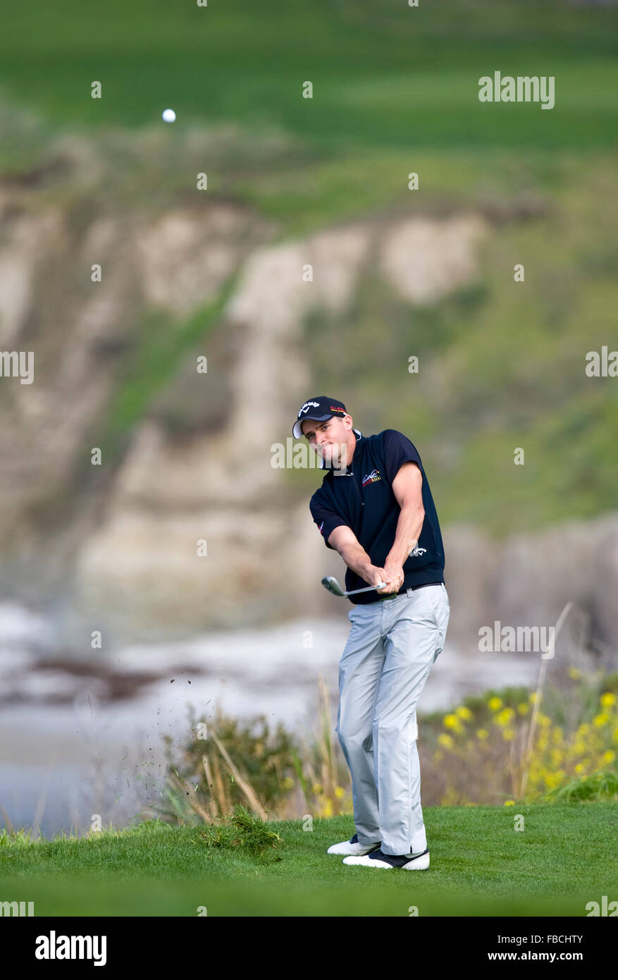 February 12, 2010; Pebble Beach, CA, USA; Sam Saunders on the sixth ...
