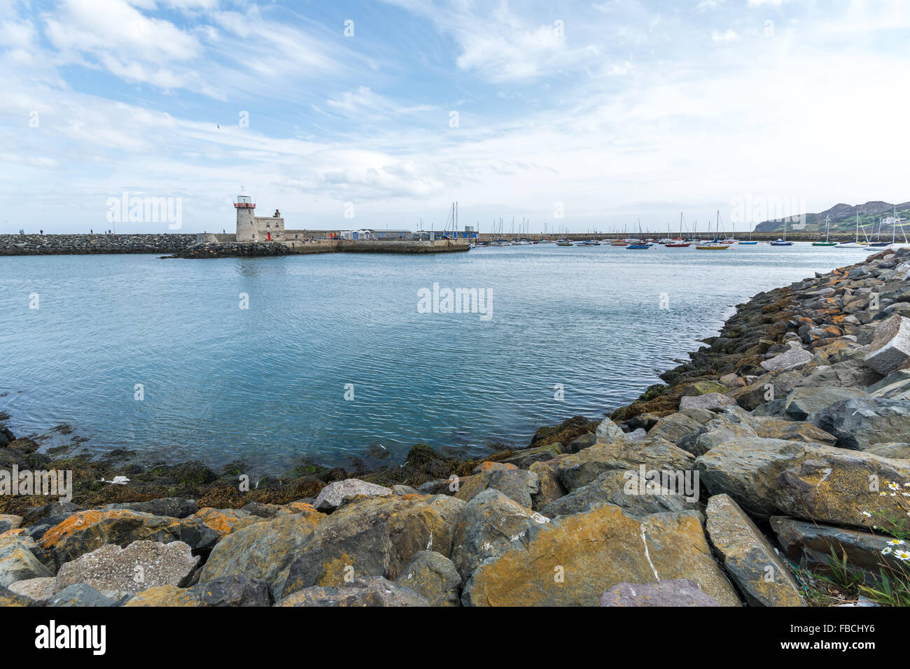 Entry to Howth fishing port outside Dublin Stock Photo - Alamy