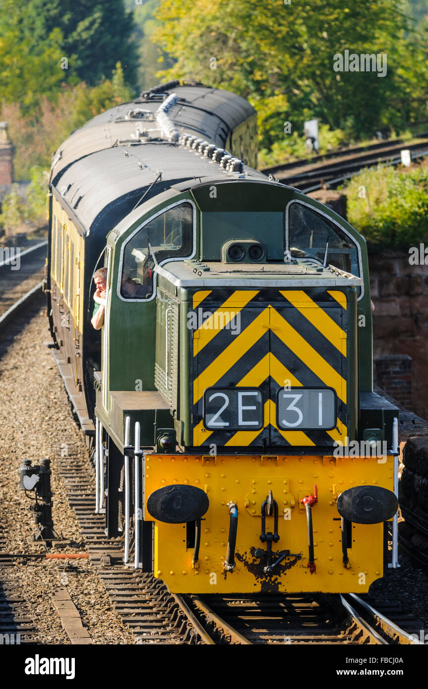 Class 14 D9531 heading a passenger train into Bewdley station on the ...