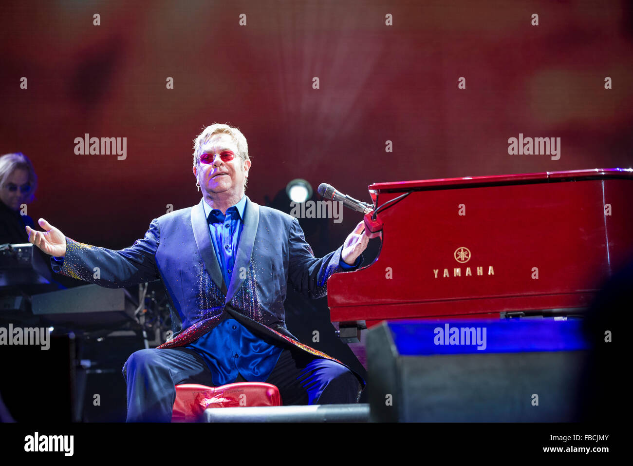 Elton John live in concert Stock Photo - Alamy