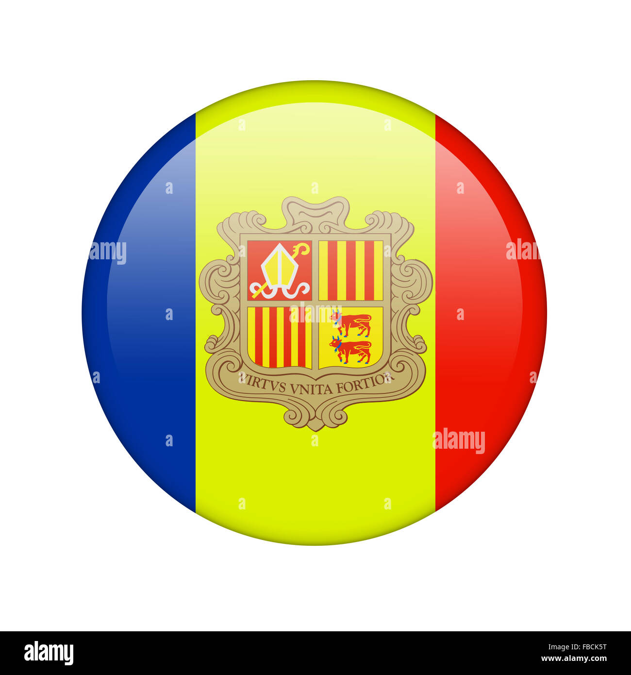The Andorran flag Stock Photo - Alamy
