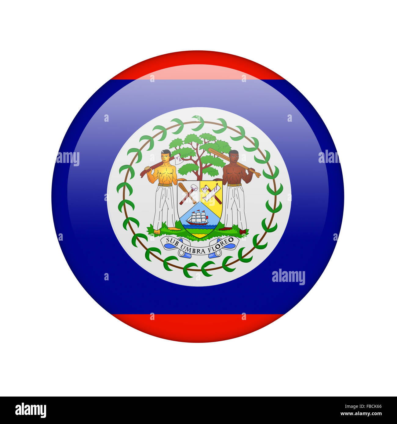 Round flag of belize Cut Out Stock Images & Pictures - Alamy