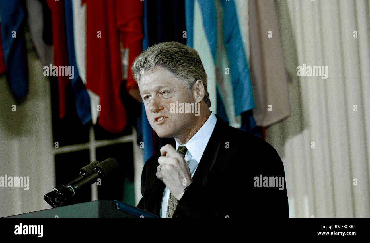 Washington. DC., USA 8th December, 1993 President William Jefferson ...