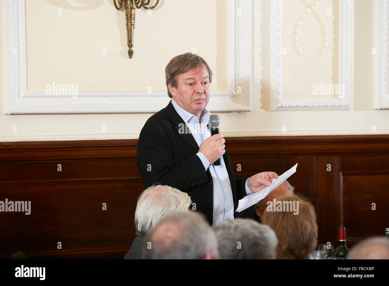 Adam Sisman at the Oldie Literary Lunch 12/01/16 Stock Photo - Alamy