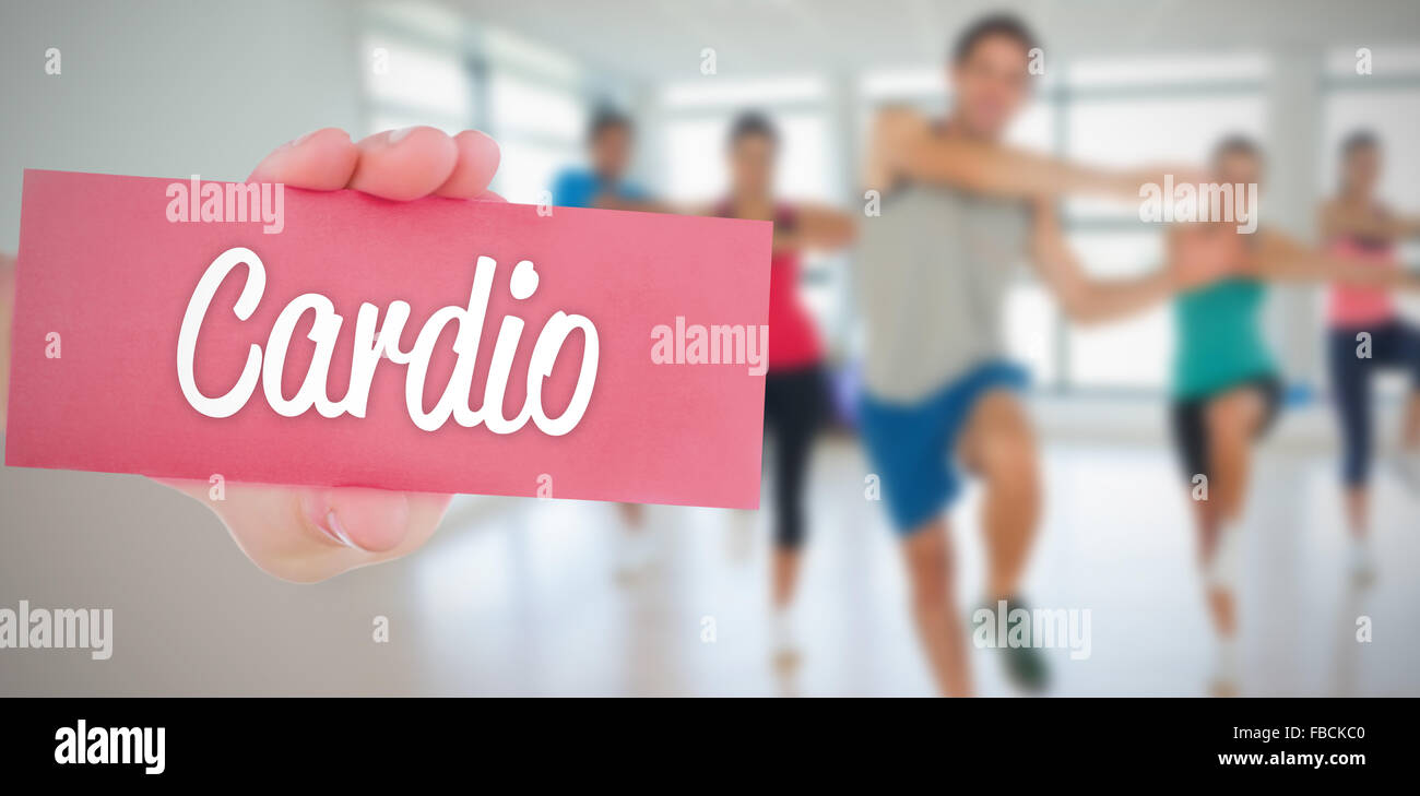 Cardio against people background Stock Photo - Alamy