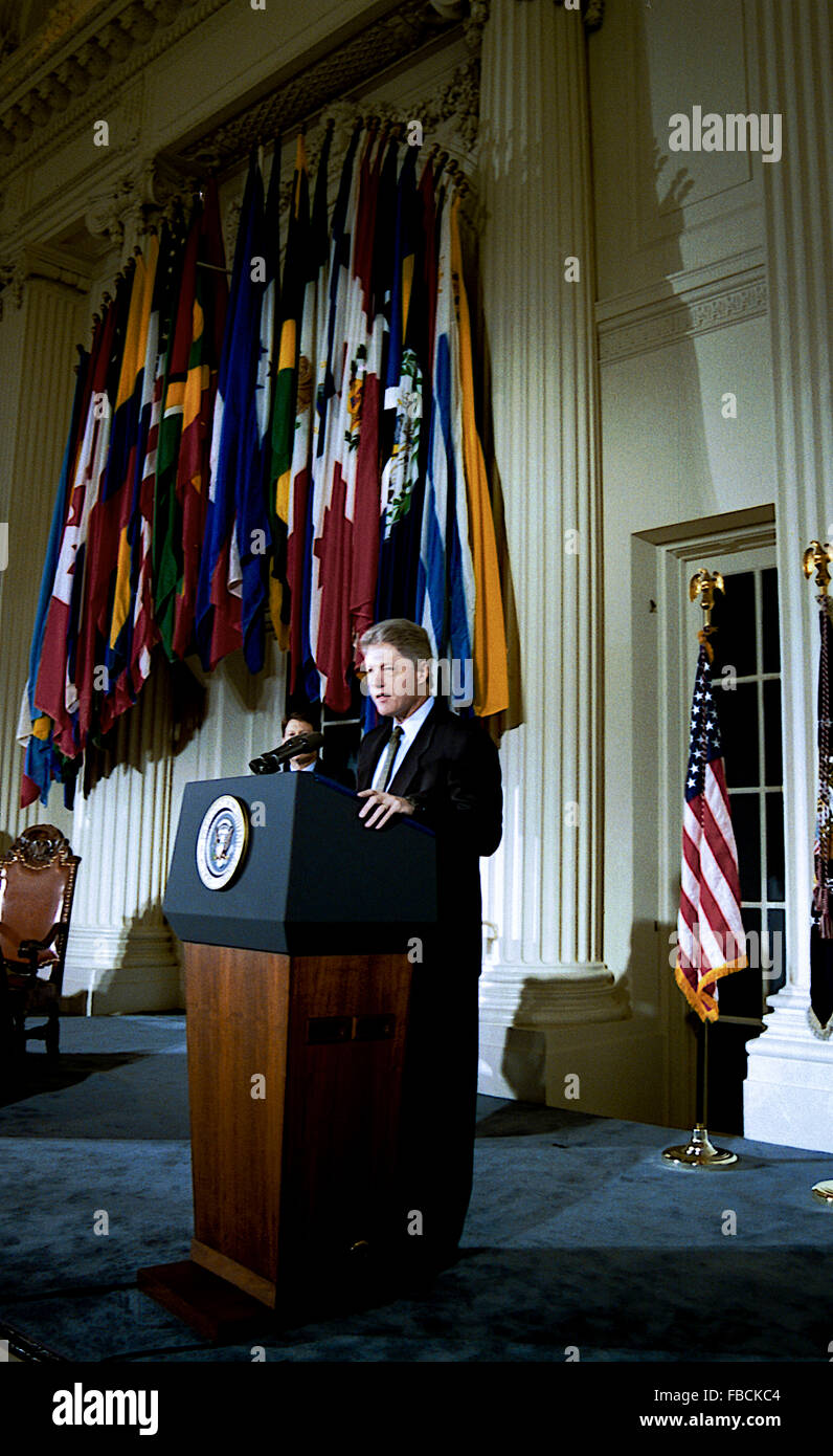 Washington. DC., USA, 8th December, 1993 President William Jefferson ...