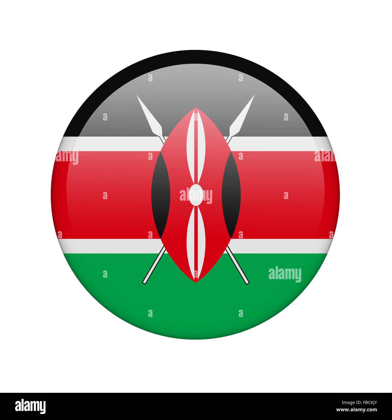 The Kenyan flag Stock Photo - Alamy