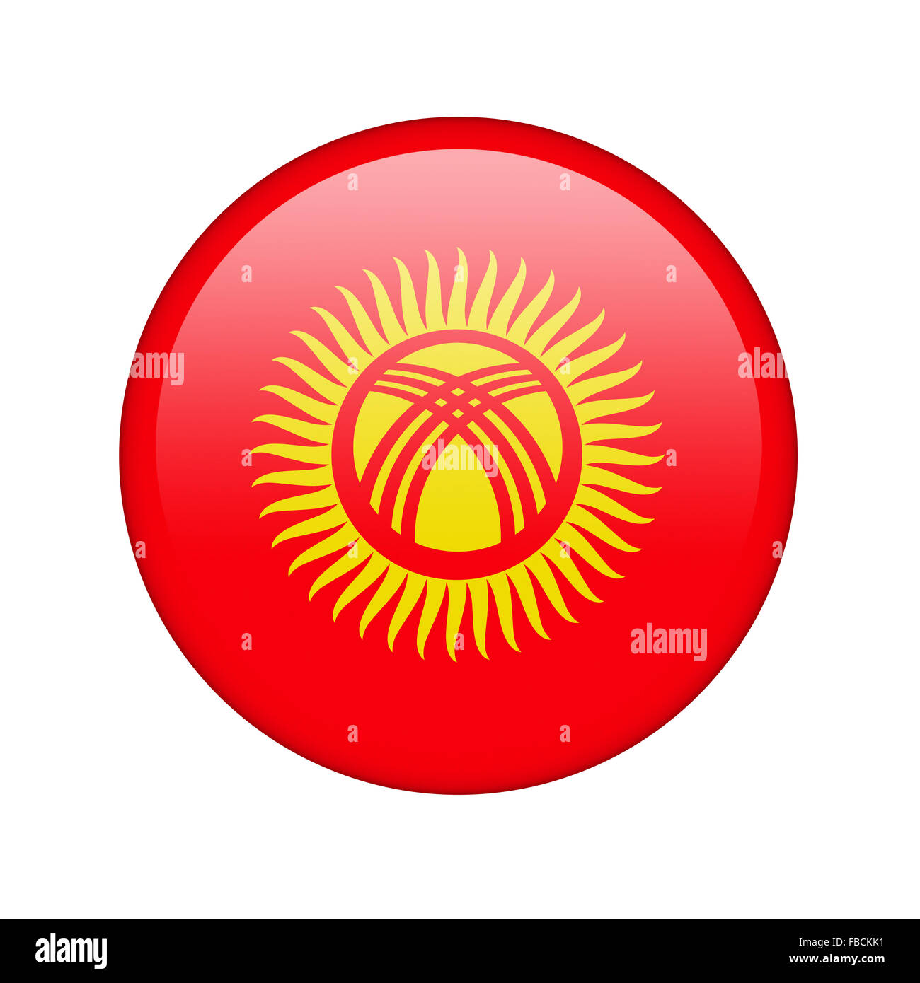 Kyrgyzstan round circle flag hi-res stock photography and images - Alamy