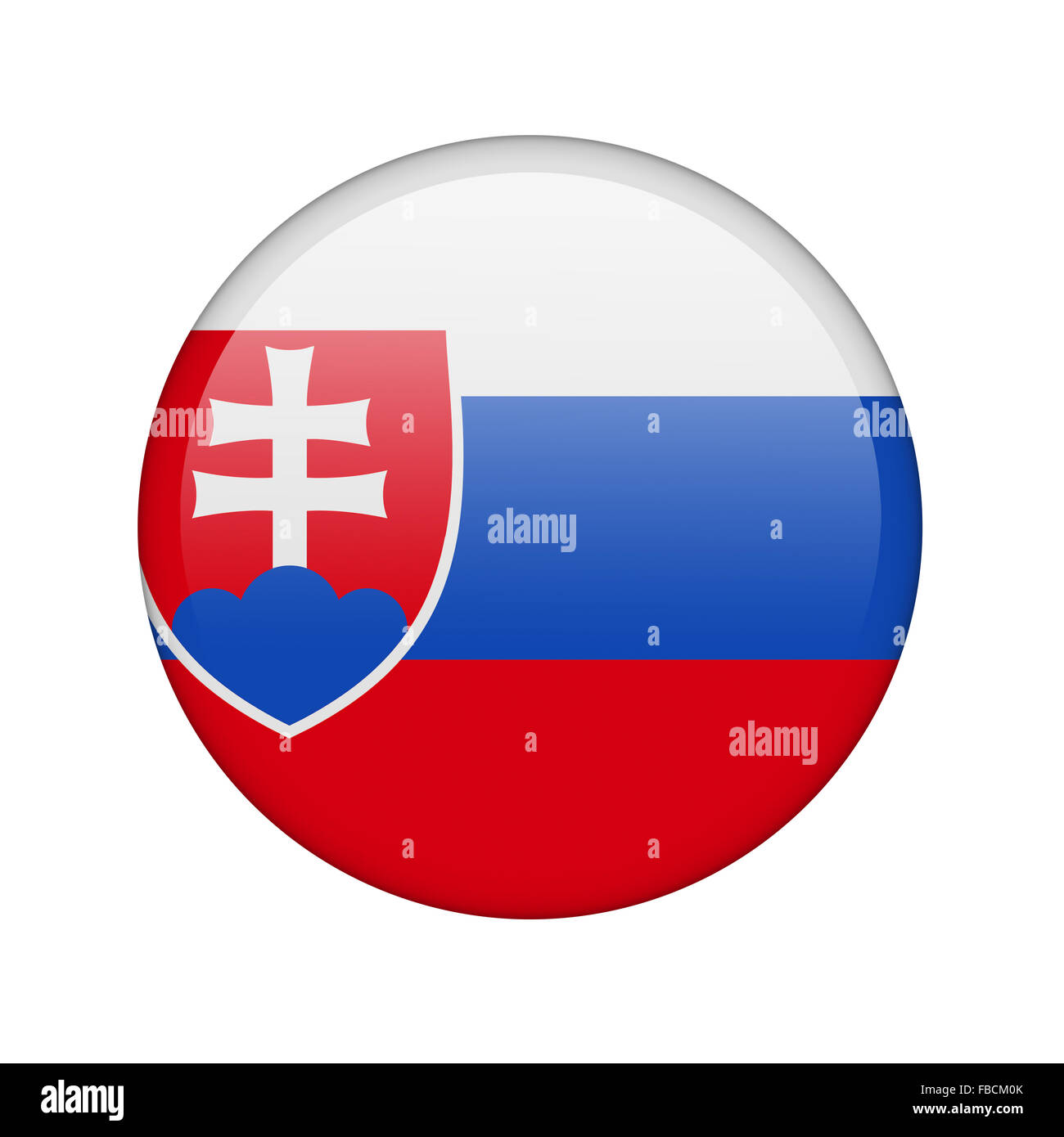 Slovakia flag glossy circle hi-res stock photography and images - Alamy