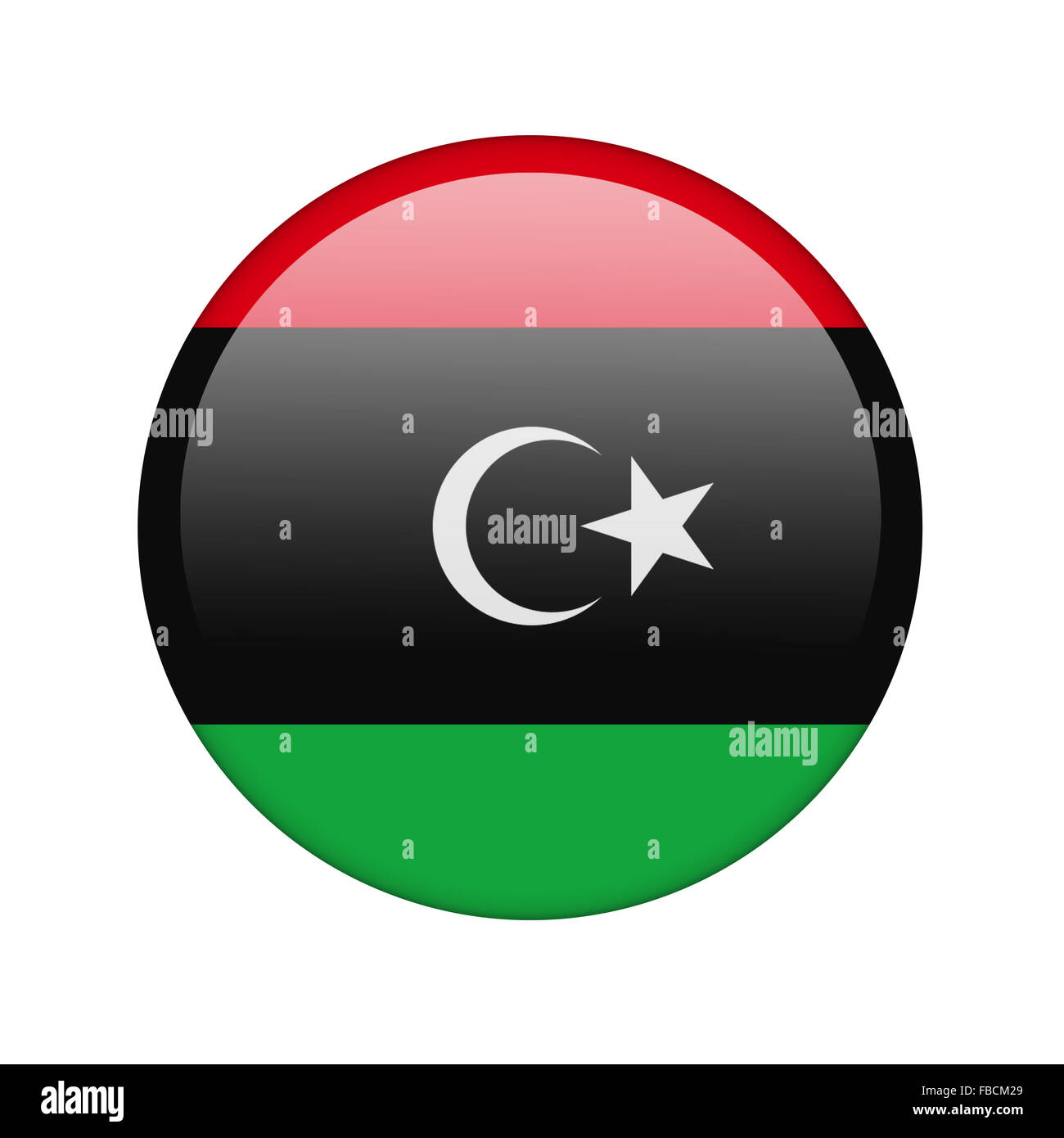 Flag libya round hi-res stock photography and images - Alamy