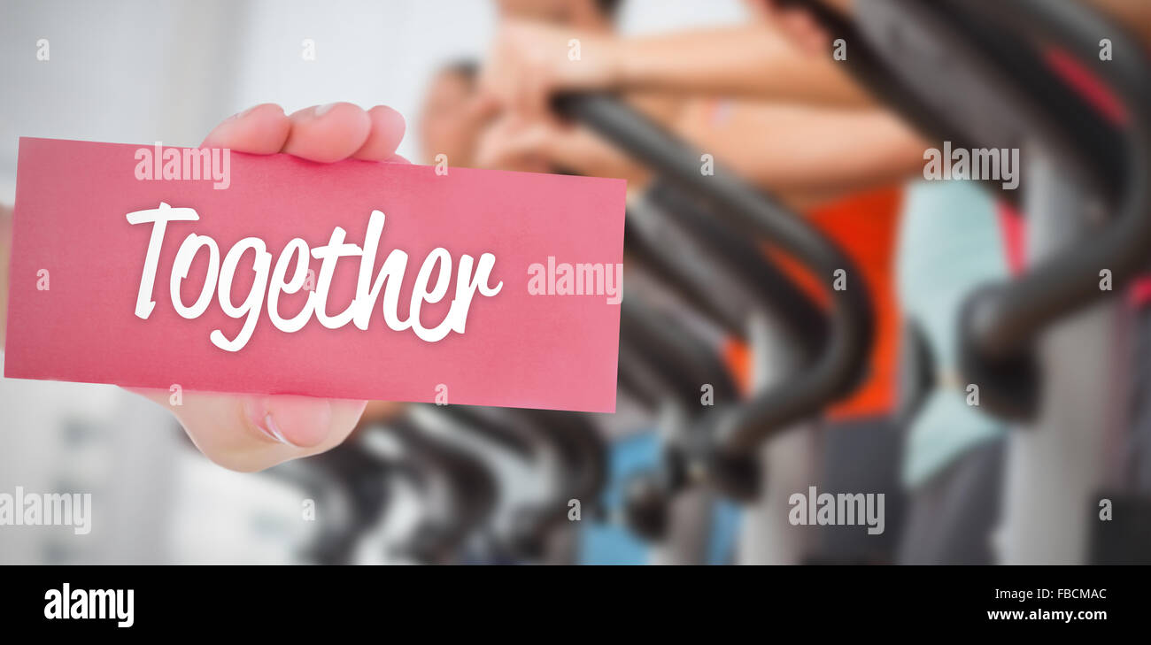 Together against people background Stock Photo - Alamy