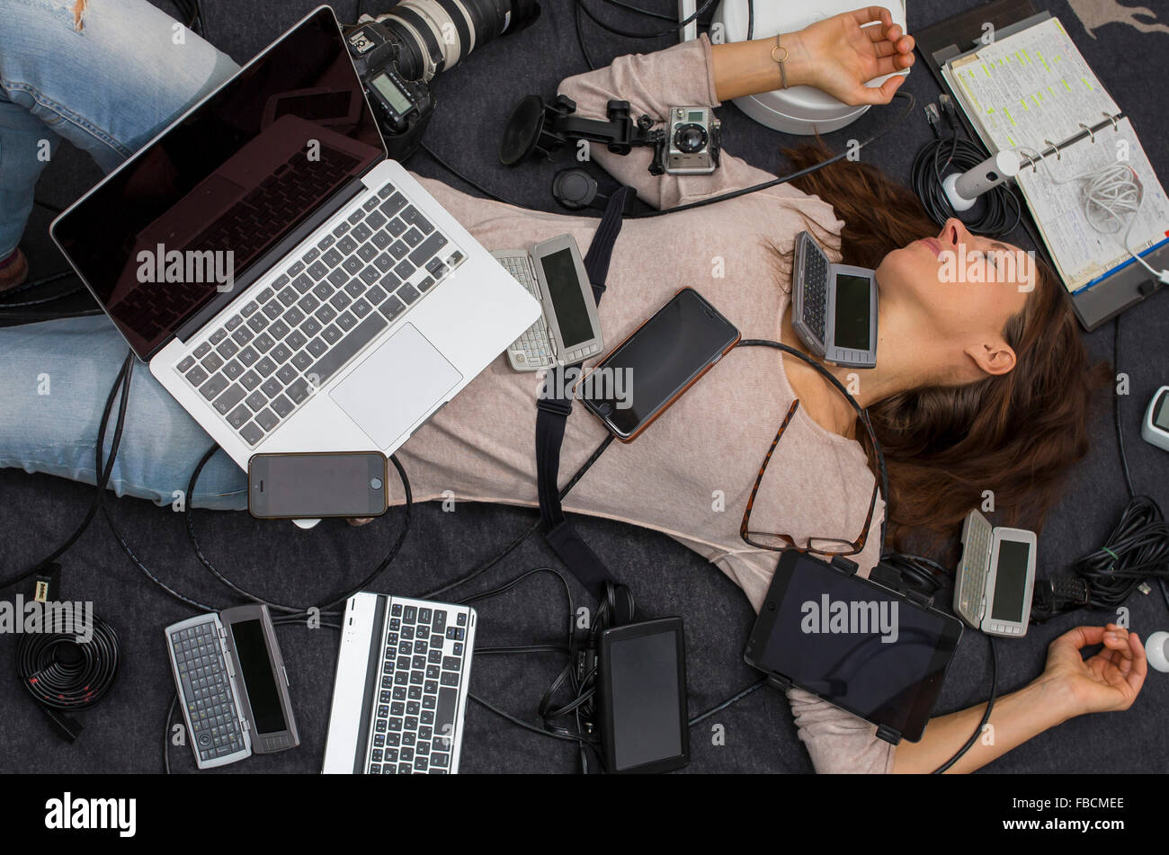 Surrounded by technology hi-res stock photography and images - Alamy