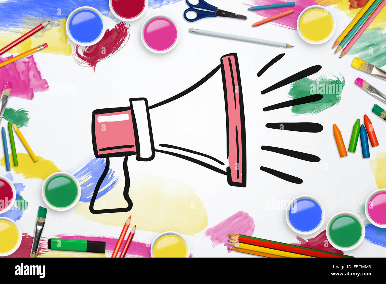 Composite image of megaphone Stock Photo - Alamy
